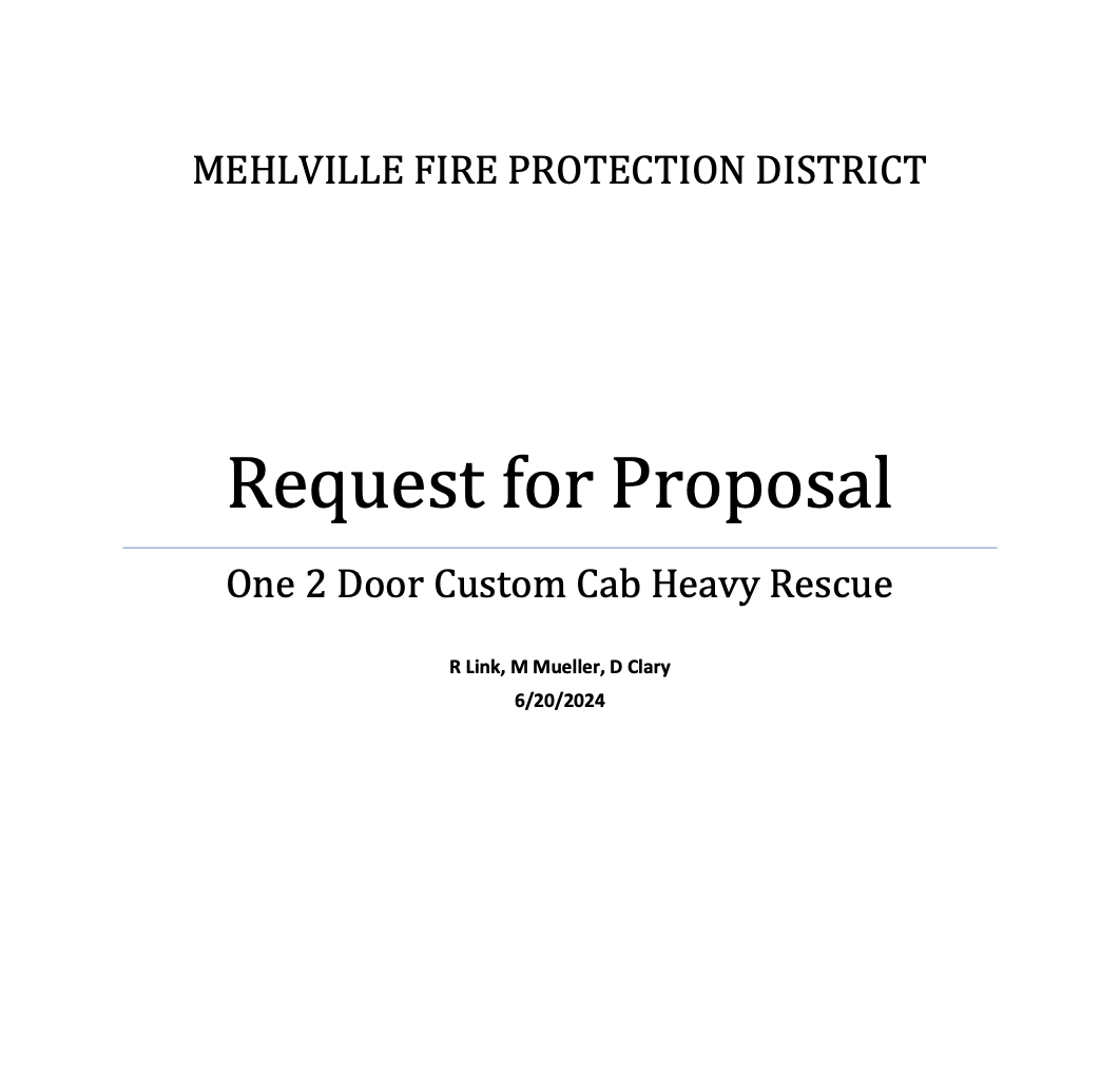 Request for Proposals - Mehlville Fire Protection District